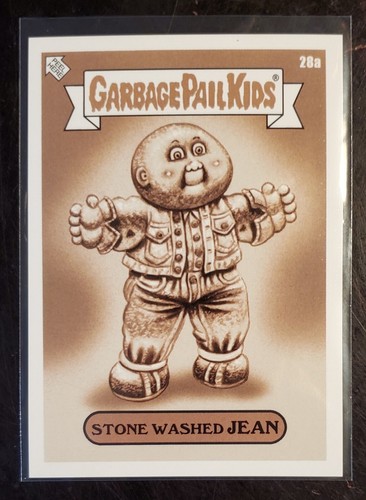 Garbage Pail Kids We Hate the 80s Sepia 28a Stone Washed Jean Topps ...