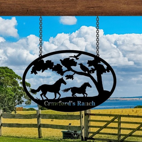 Custom Horse Metal Wall Art Ranch Metal Sign Ranch Decor Farmhouse Wall ...