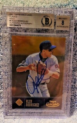 2001 Topps Gold Label Alex Rodriguez Auto BGS graded 8 | eBay
