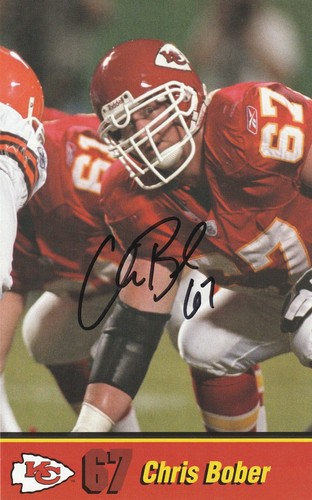 Chris Bober - 5x8 Photo - Signed in season - Kansas City Chiefs ...