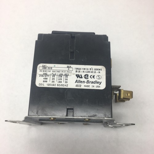 Allen-Bradley 400-NX9 Definite Purpose Contactor 120v Coil 3 Pole 25A ...