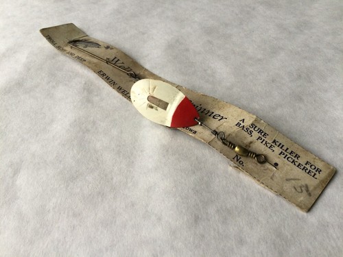 Vintage Genuine Weller June Bug Spinner USA Iowa Red And White 1 Hook ...