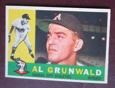 1960 Topps Al Grunwald (Kansas City Athletics) #427 EX/NRMT | eBay
