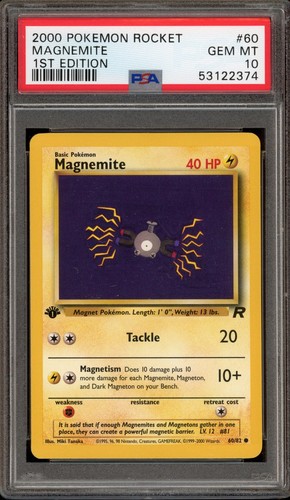 Pokemon Magnemite Team Rocket 1st Edition #60 PSA 10 Gem Mint | eBay