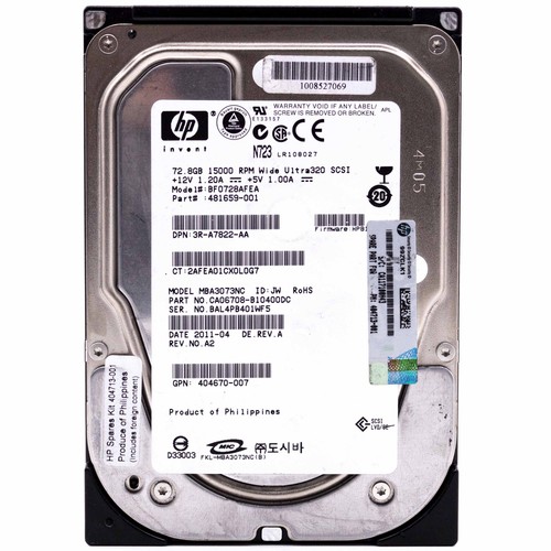 FUJITSU Mba3073nc HDD Disque Dur SCSI 72.8gb 80pin 3,5 " Rigi Remis à ...