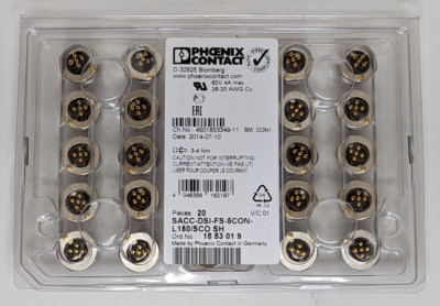 20X Phoenix Contact SACC-DSI-FS-5CON-L180/SCO SH 5 Position Circular ...