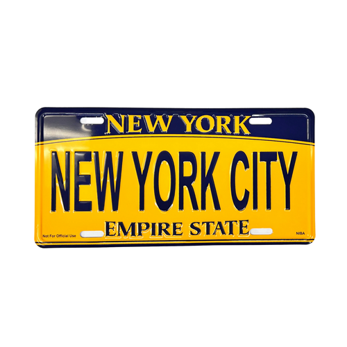 NEW YORK CITY License Plate for Art, Gift and Souvenir, Embossed ...