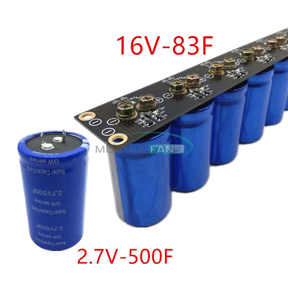 Farad Capacitor 16V-83F Super Capacitor 2.7-3V 500F With Protection ...