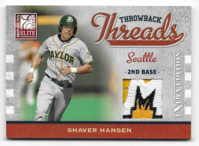2009 Elite SHAVER HANSEN LOGO PATCH SP 5/10 Baylor University Seattle ...