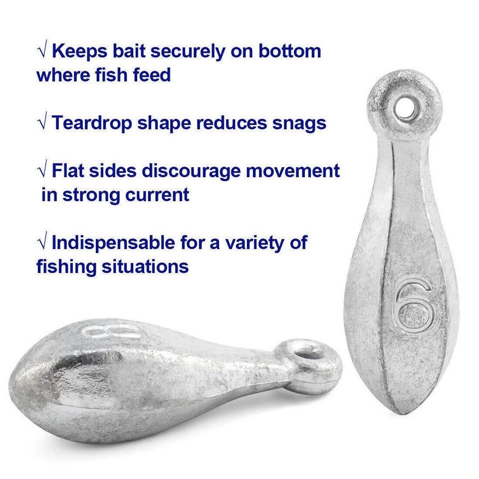 9KM 5Pcs Heavy Sinker Weight High Quality Sinkers for Bottom Surf ...