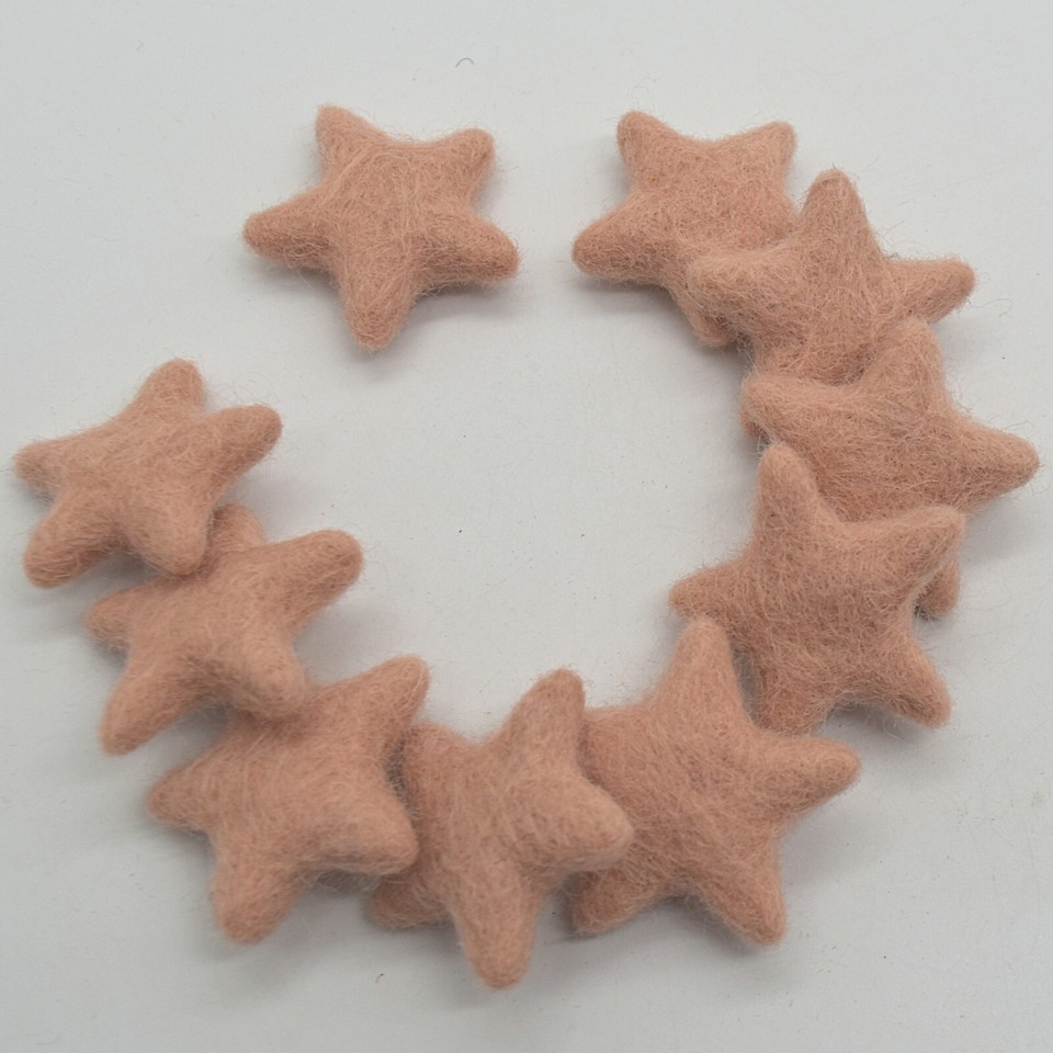 100% Wool Felt Stars- 3cm – 10 pcs - Pick from 90 Colours – Craft ...