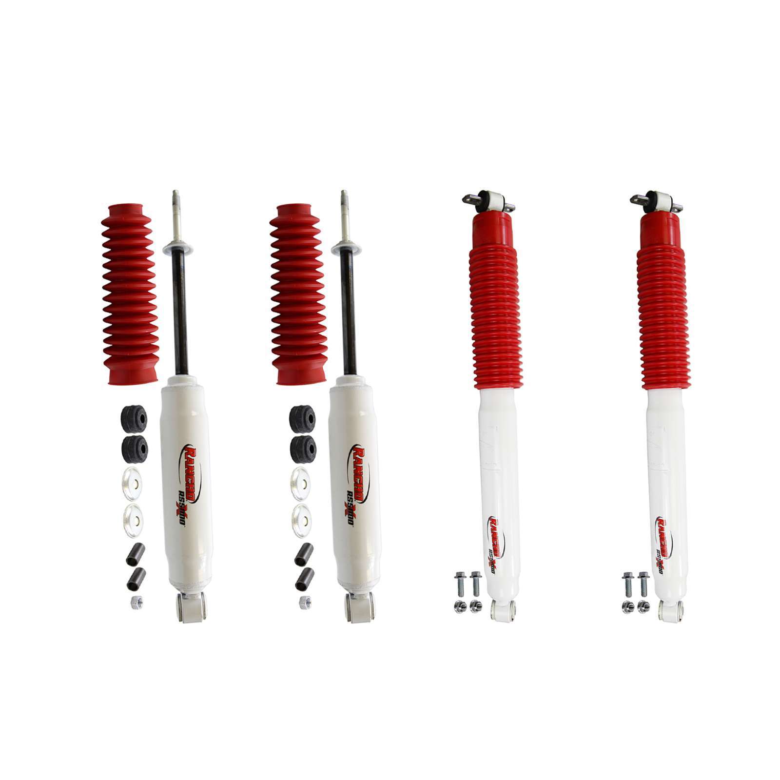 Rancho RS5000X Gas Shocks Set for 1990-1993 Ford Explorer 4WD w/2.5 ...