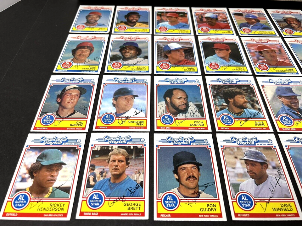 Milton Bradley CHAMPIONSHIP BASEBALL Board Game, 1984 - includes all 30 ...