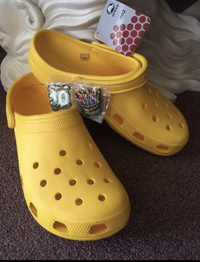 classic crocs Yellow 10yr anniversary W/ Limited Edition Birthday ...