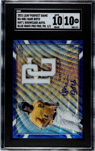 2021 Leaf Perfect Game Proof Wave Blue True 1/1 Mari Boyd Rookie Auto ...