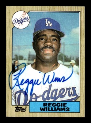 REGGIE WILLIAMS SIGNED 1987 TOPPS BASEBALL #232 LOS ANGELES DODGERS ON ...