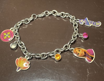 Disney Girl’s 7” Frozen Princess Anna Charm Bracelet Silver Links | eBay