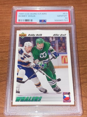1991 Upper Deck Hockey Euro Stars #E3 Bobby Holik Rookie Graded PSA 10 ...