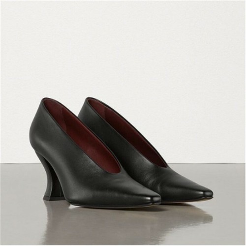 New Trendy Women Square Toe V-cut Style Office Work OL Kitten Heel ...