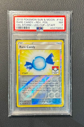 CGC 7 Rare Candy 142 Pokemon League Cup Staff Promo Card Pokemon TCG ...