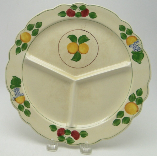 Adams Titian Ware Fruit Pattern 1346B 10in 3 Section Divided Dish Royal ...