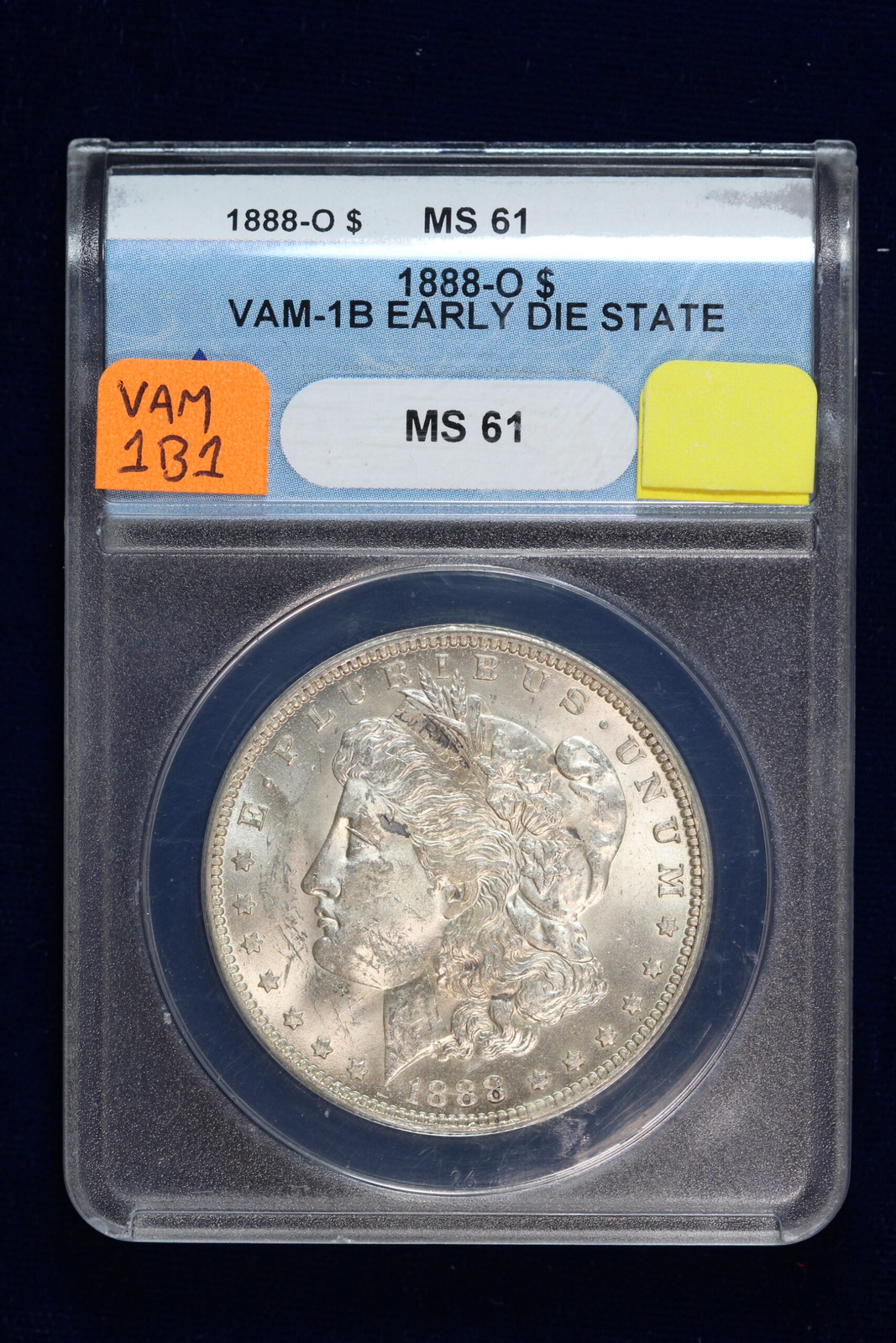 1888-O Morgan Dollar VAM-1B1 Die Break Dot WOW! ANACS VAM-1B EDS MS61 490D | eBay