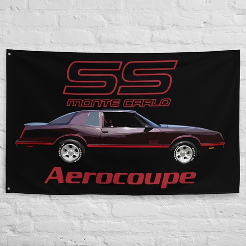 1987 Chevy Monte Carlo SS Aerocoupe Garage Office Man Cave Banner 34.5 ...