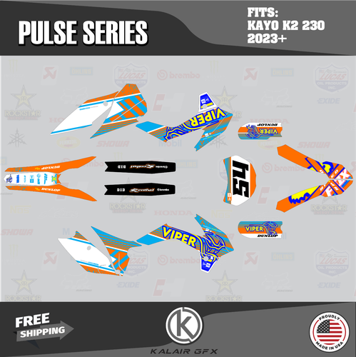 Graphics Kit for Kayo K2 230 All Years Pulse - Orange | eBay
