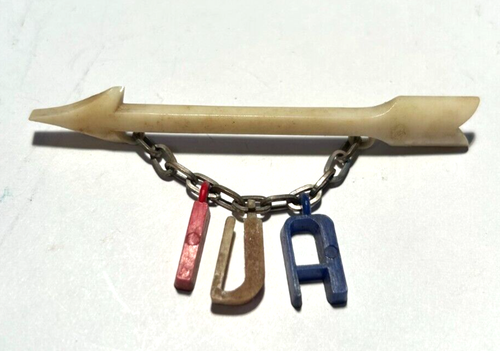 Vintage IUA IDA ? Brooch Pin w/ Arrow PInback Sorority ? Very Old | eBay