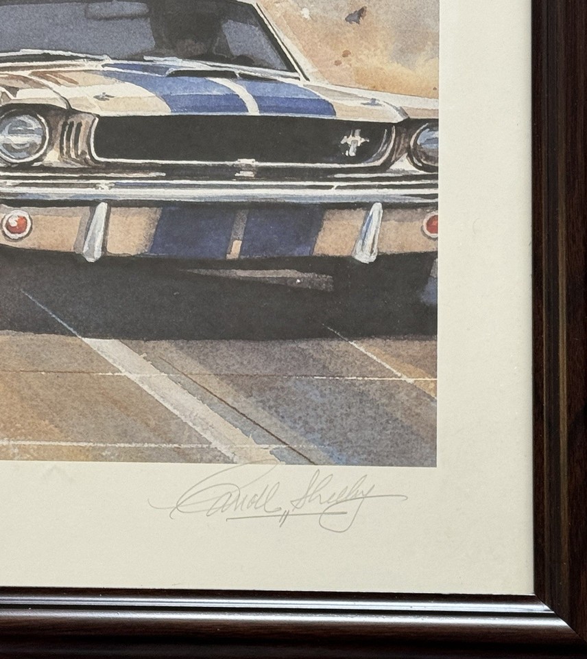 Carroll Shelby Signed Autographed Shelby Motors Lithograph Poster ...