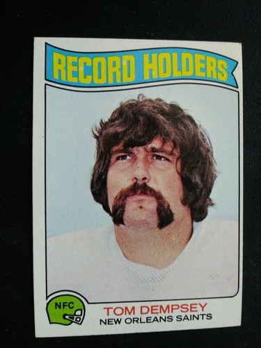 1975 Topps Football Card # 353 Tom Dempsey RB - New Orleans Saints | eBay
