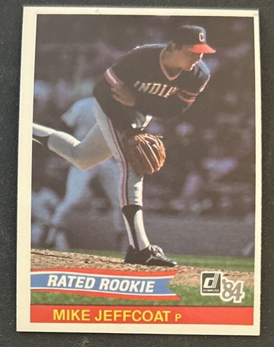 1984 Donruss Mike Jeffcoat Baseball Rated Rookie Card (RC) 43 Indians ...