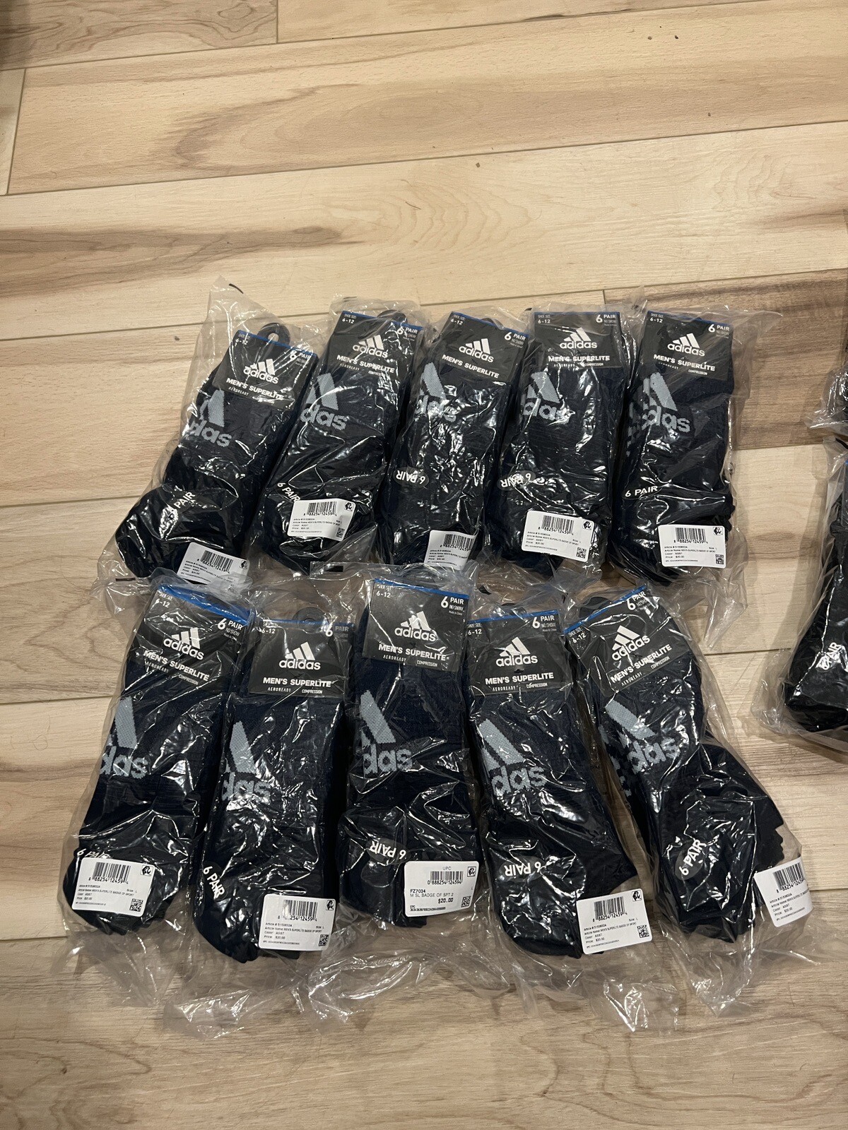 Men%E2%80%99s+Adidas+Superlite+No+Show+Socks+6-Pair+Shoe+Sz+6-12+Gray ...