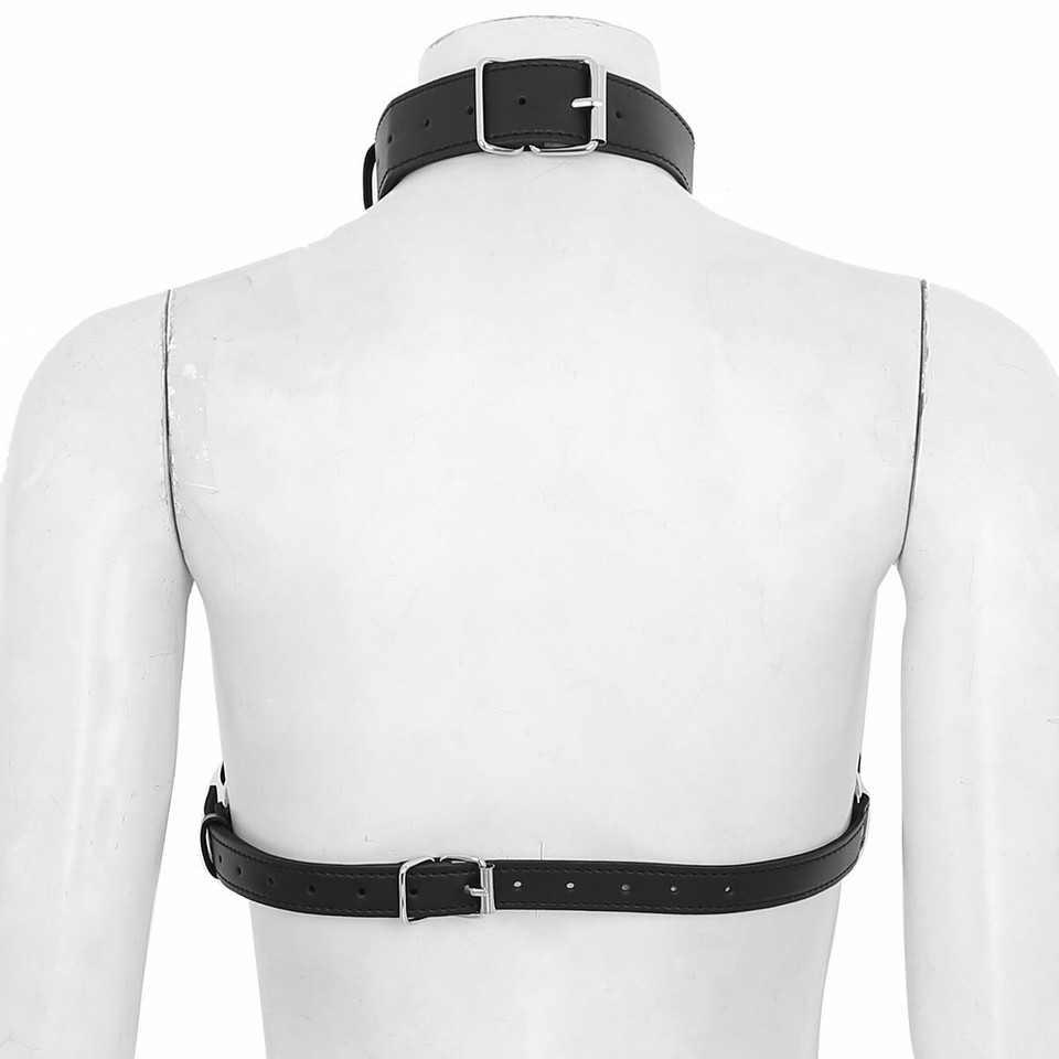 Women Adjustable Leather Harness Bra Body Chest Cage Belt Strap ...