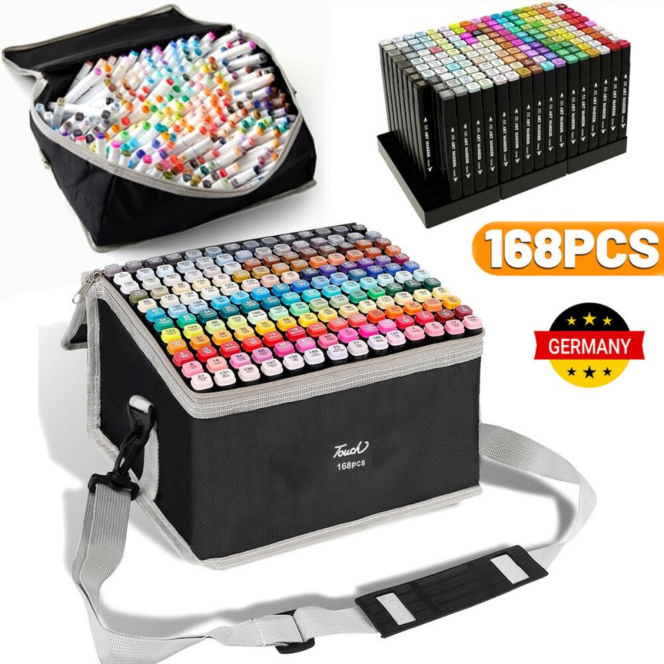 168 Farben Marker Stifte - Filzstifte Set - Permanenter Marker - Twin ...