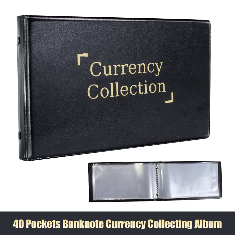 Currency Page Paper Money Album Banknote Storage Collection Display 40 ...