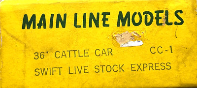 HO MAIN LINE MODELS CC-1 36' CATTLE CAR SWIFT LIVE STOCK EXPRESS WOODEN ...