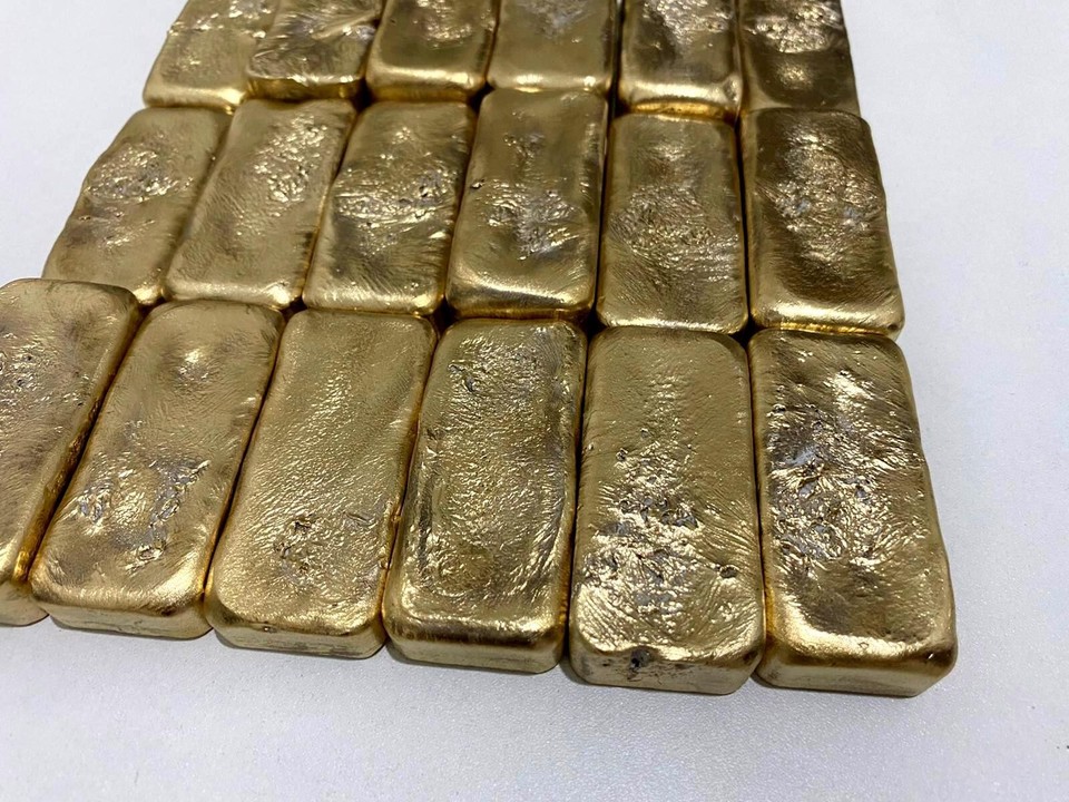 1000 Grams Scrap Gold Bar For Gold Recovery Melted Different Computer ...