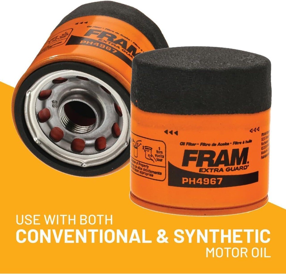 Fram Extra Guard Ph4967, 10k Mile Change Interval Spin-on Oil Filter ...