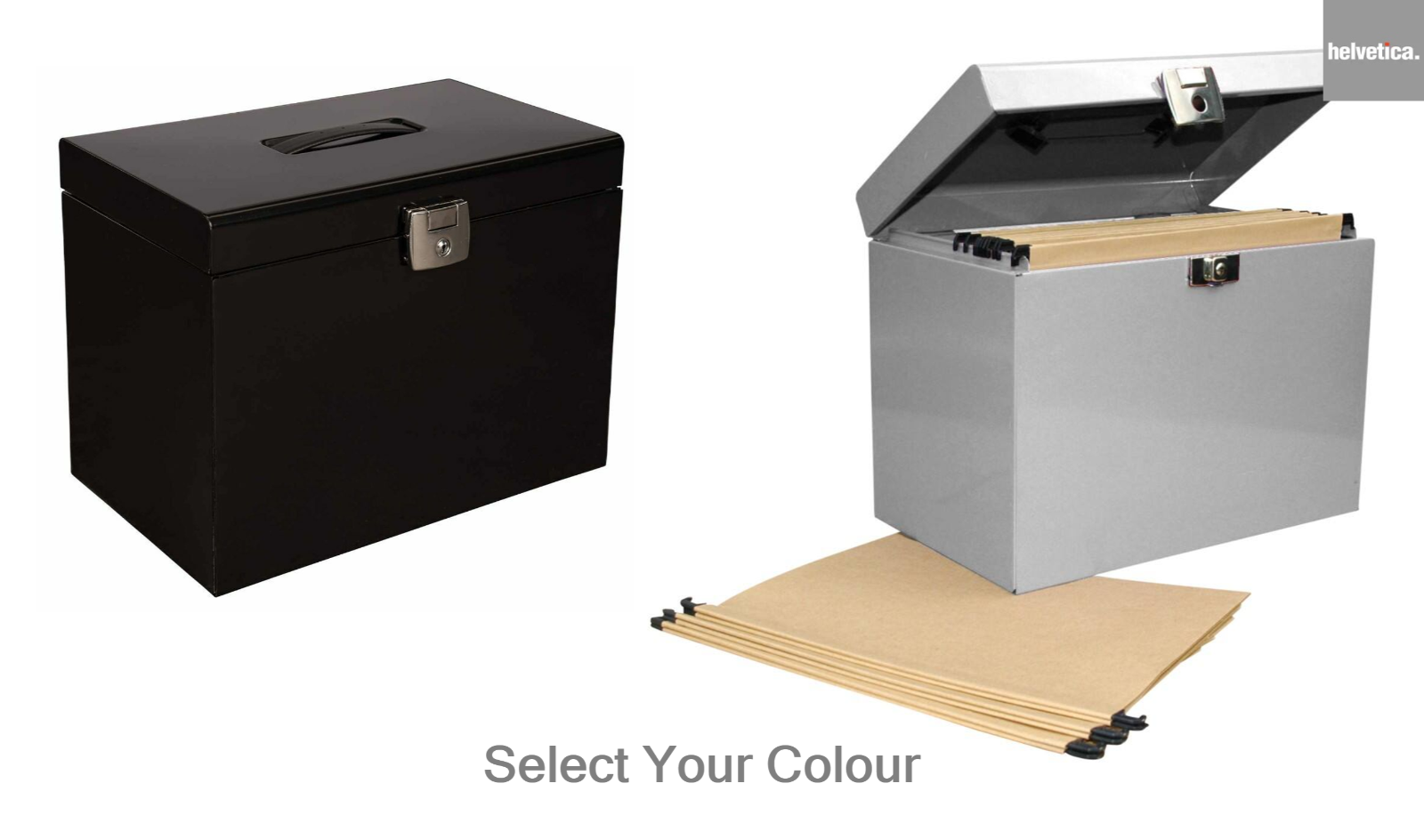 Pierre Henry A4 Metal Filing Box 5 Suspension Files Tabs & Key Silver ...