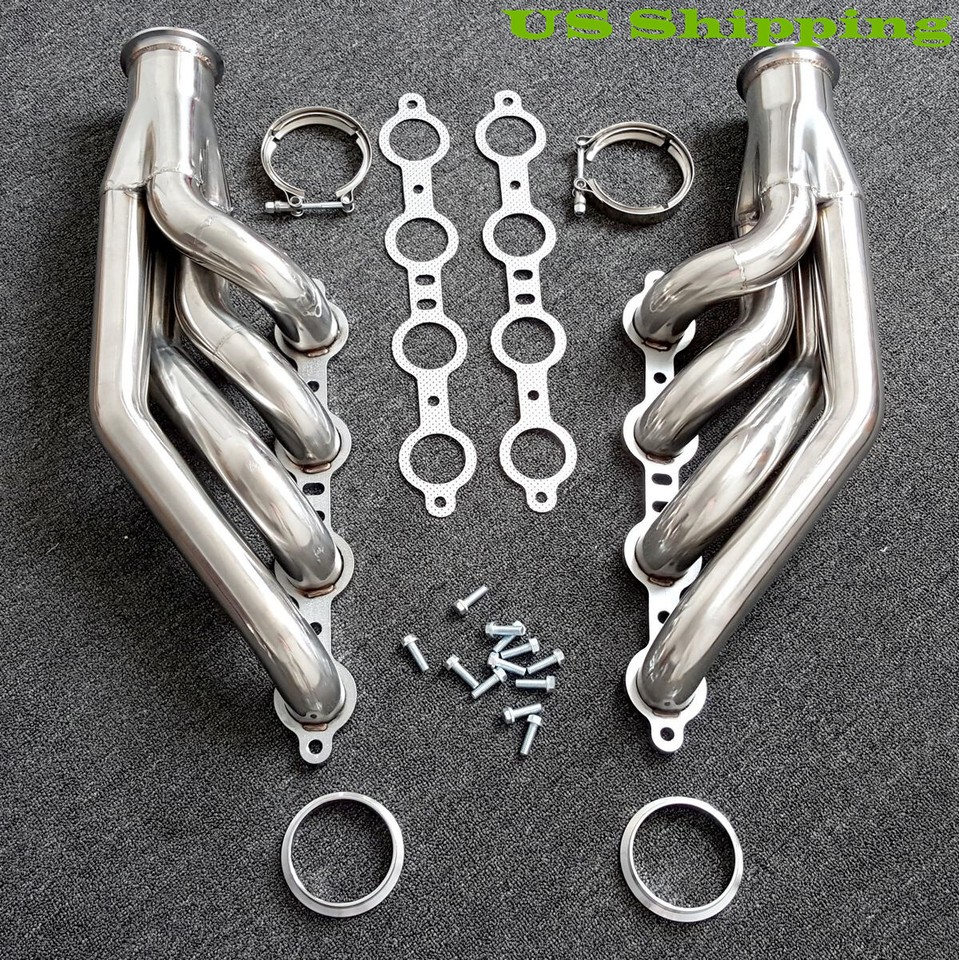 Up & Forward Turbo Headers Manifolds for LS1 LS6 LSX GM V8 Chevrolet ...