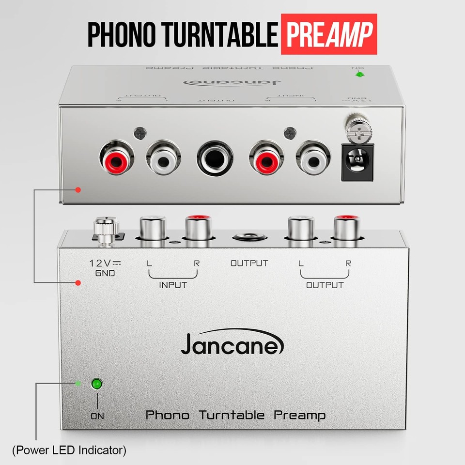 Phono Turntable Preamp, Phono Preamp for Turntable, Record Play, Mini ...