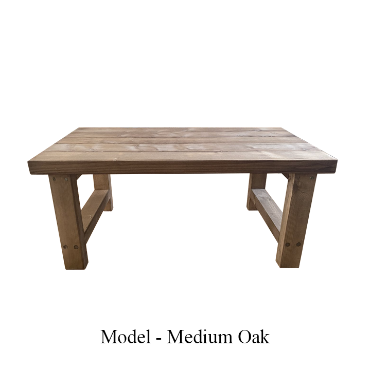 Rustic Solid Wood Coffee Table Chunky Strong Farmhouse Coffee Table | eBay UK