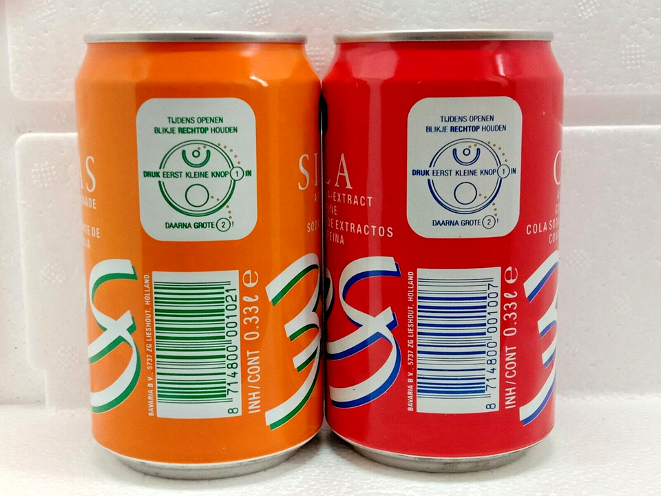 Empty Soda Cans 3ES COLA & SINAS 330 ml. Netherlands 1993 Top Open! - 2 ...