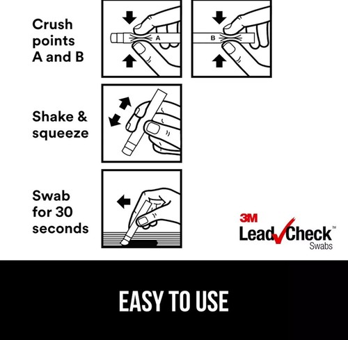 3M Lead Check Instant Lead Testing Swab Kit. Contains 8 Swabs. NEW | eBay