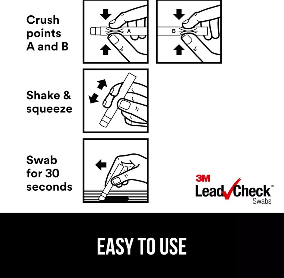 3M Lead Check Instant Lead Testing Swab Kit. Contains 8 Swabs. NEW | eBay