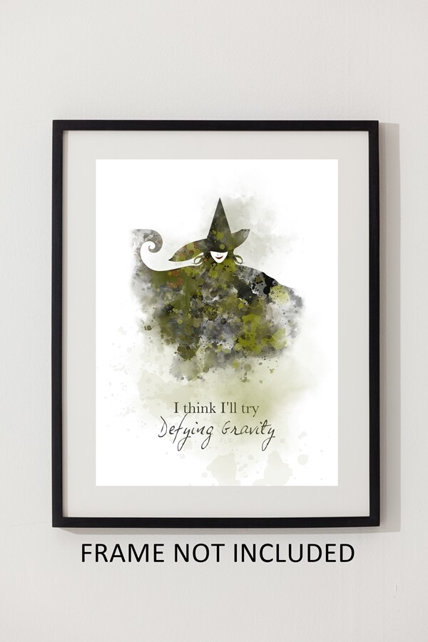 Wicked Defy Gravity Quote Modern Print Poster By Wicked Defying