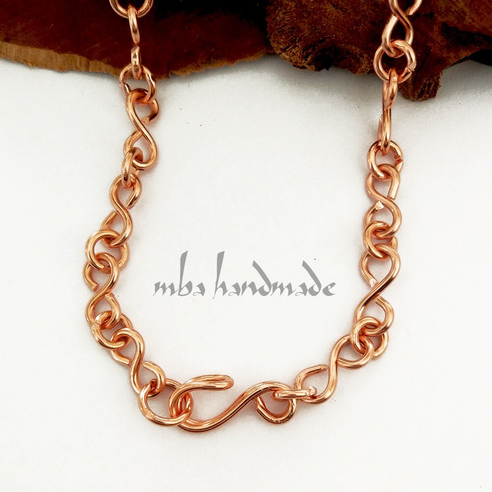 Handmade Pure Copper Chain Lenght 20''-22''-24''-30'' / 50-56-61-76 cm ...