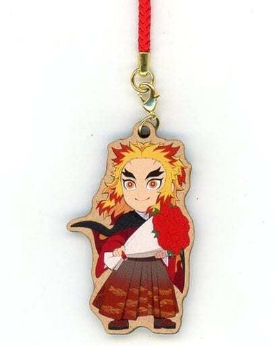 Kyojuro Rengoku Flower Demon Slayer: Kimetsu no Yaiba Wooden Key C ...