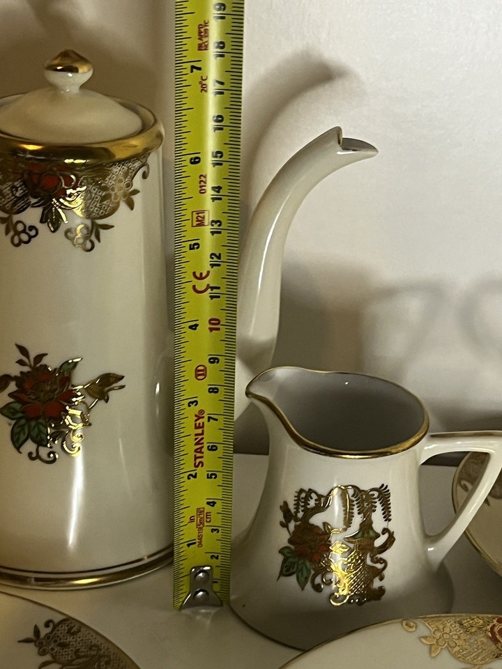 Vintage Red Stamped Noritake Japan Tea Set For 4 Floral Decorative Rare ...